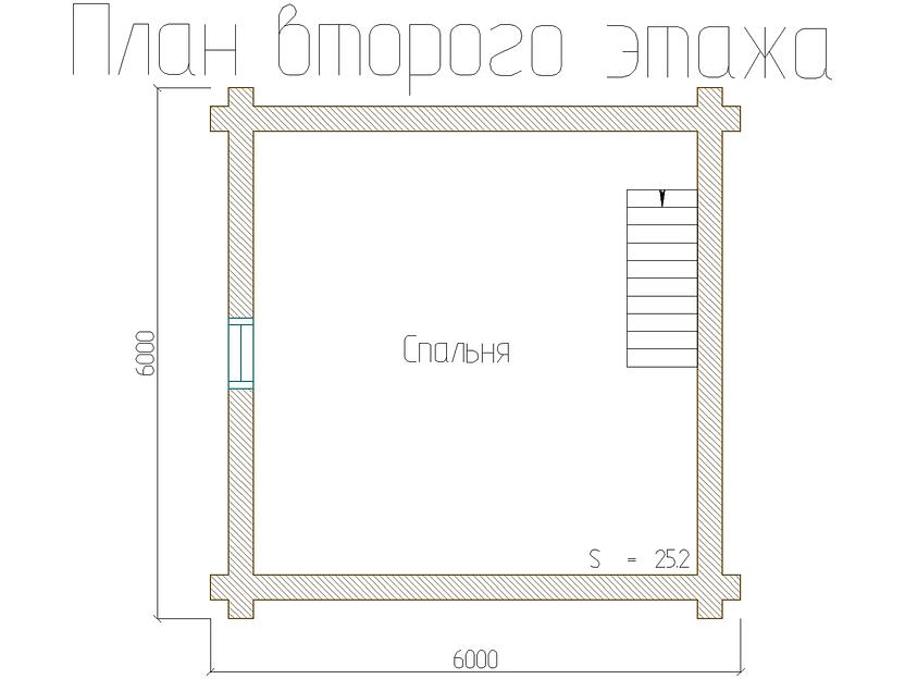 Проект дома ДД 50 4 6x6 купить по выгодной цене на Bb Market